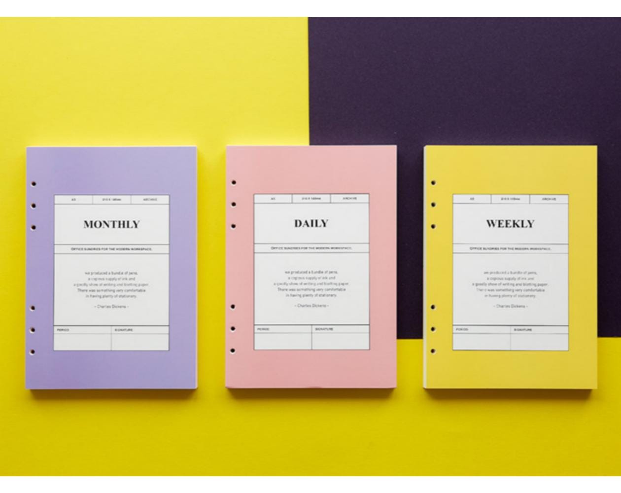 A5 6 Ring Tab Index Pad [3 Types] A5 Planner Refills | Diary Inserts ...