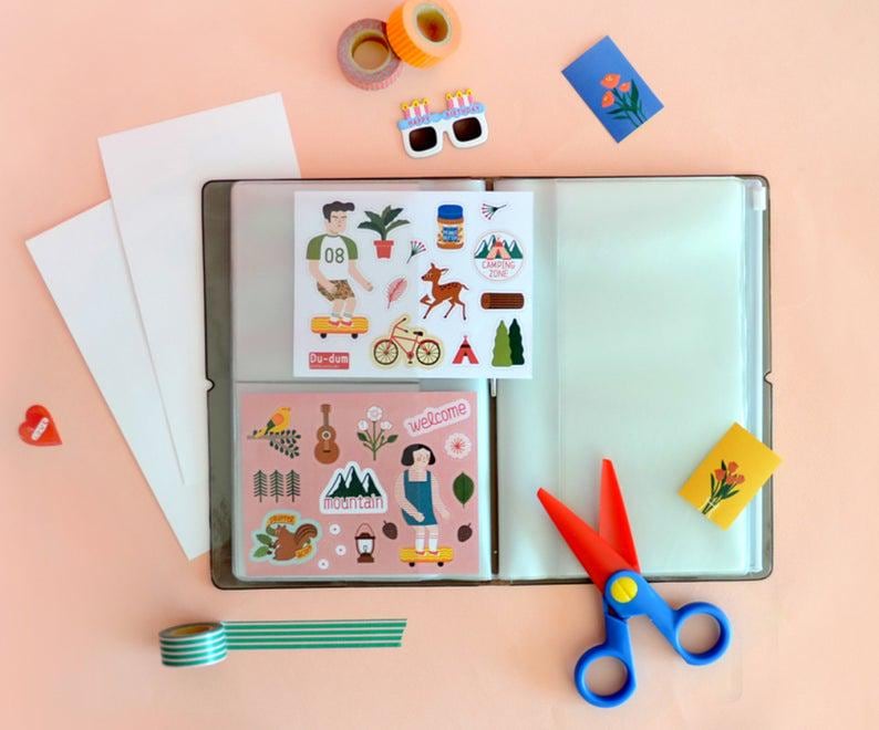 Sticker Storage Album | Sticker Organizer | 36 Pockets for Deco Sticker ...