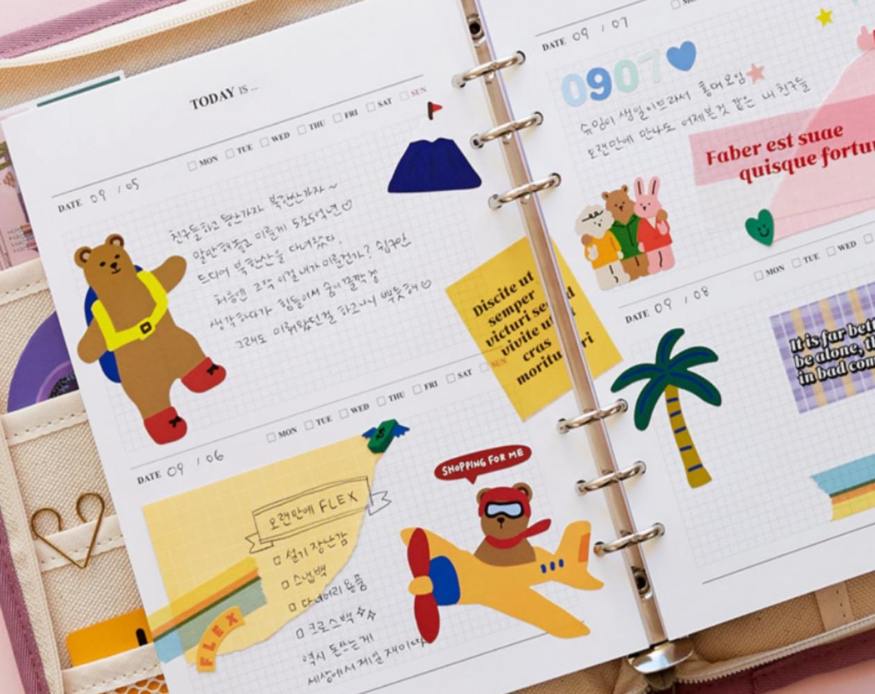 A5 6 Ring Tab Index Pad [3 Types] A5 Planner Refills | Diary Inserts ...
