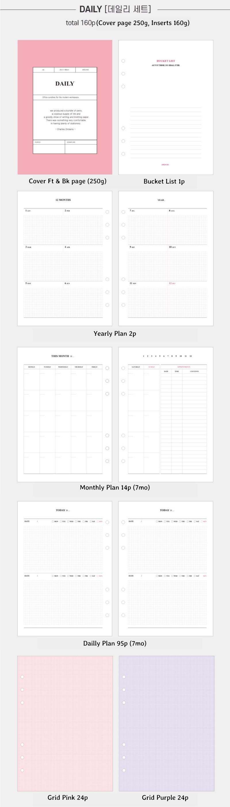 A5 6 Ring Tab Index Pad [3 Types] A5 Planner Refills | Diary Inserts ...