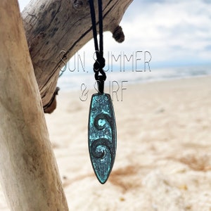 Mens Surfer Necklace - Necklaces for Women - Minimalist Necklace - Surf ...
