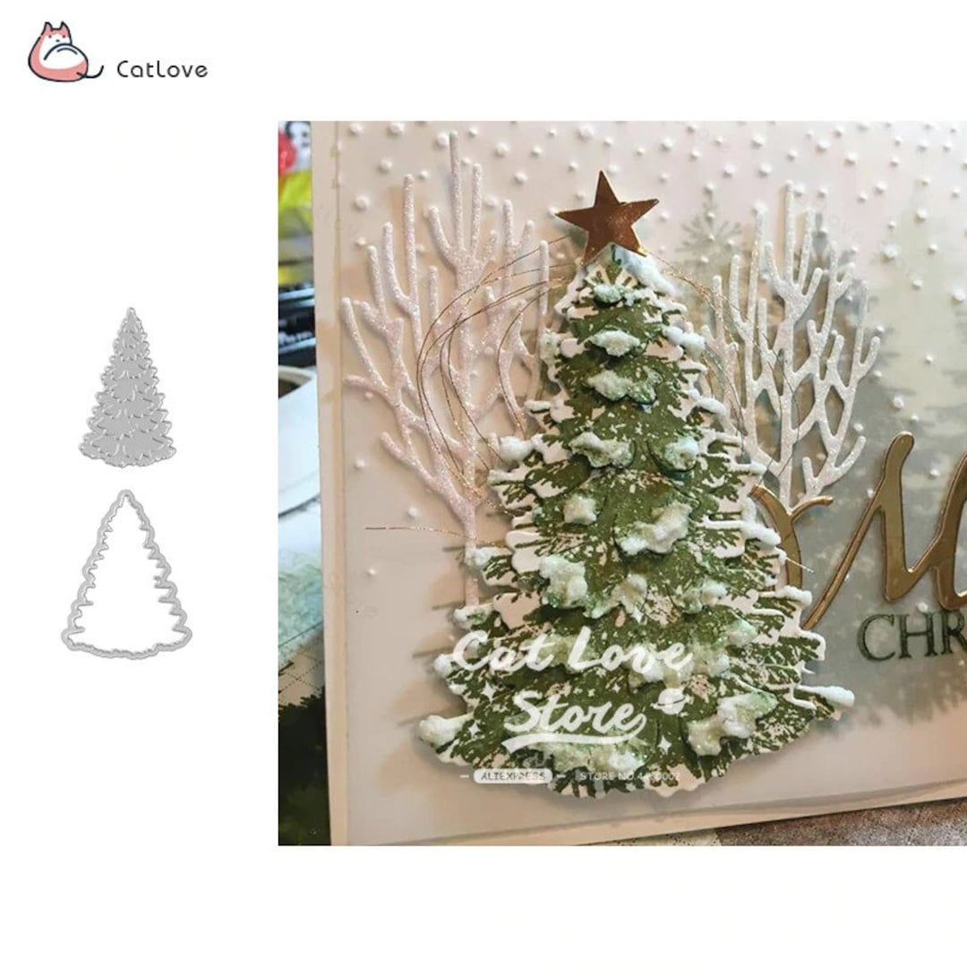 Christmas Tree Metal Cutting Dies Christmas Stencil for DIY ...