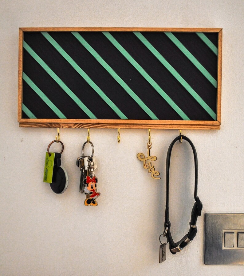 Wooden Key Holder Entryway Hanger Hall Tidy Key Hooks Key - Etsy