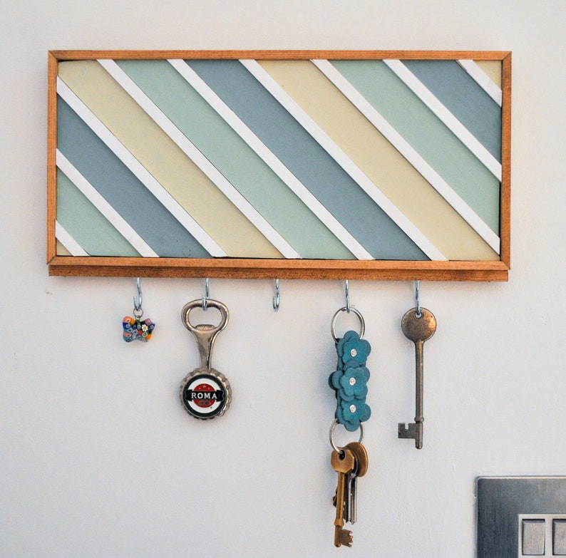 Wooden Key Holder Entryway Hanger Hall Tidy Key Hooks Key - Etsy