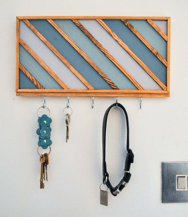 Wooden Key Holder Entryway Hanger Hall Tidy Key Hooks Key - Etsy
