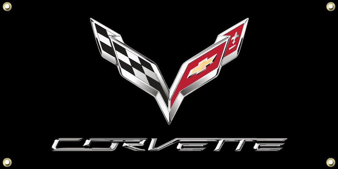 Corvette C7 Cross Flags Vinyl Wall Banner - Etsy