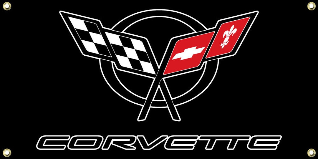 Corvette C5 Cross Flags Vinyl Wall Banner - Etsy