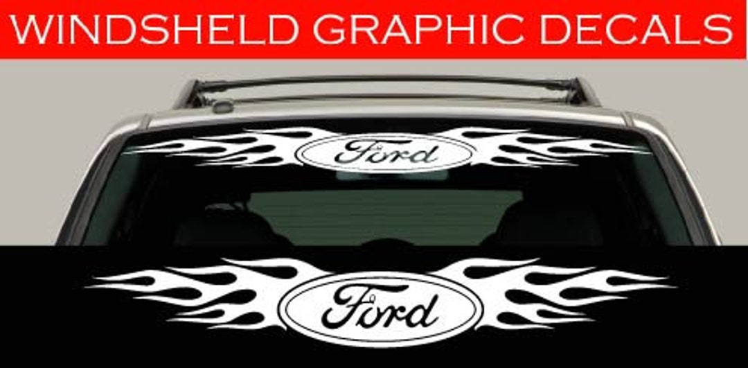 Ford Flame Windshield Banner Windshield Decal Windshield Sticker - Etsy