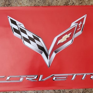 Corvette C7 Cross Flags Vinyl Wall Banner - Etsy