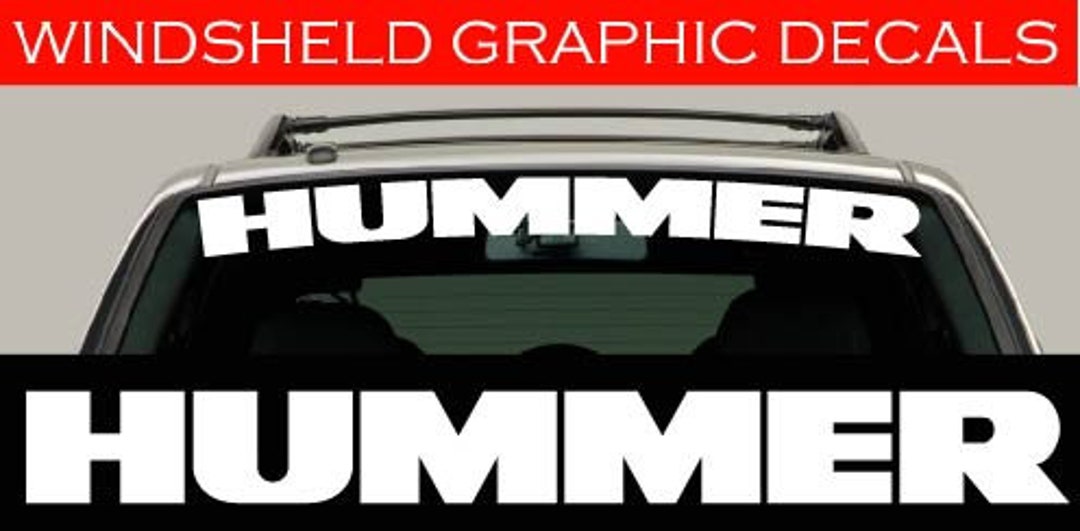 Hummer Flame Windshield Banner Windshield Decal Windshield Sticker - Etsy