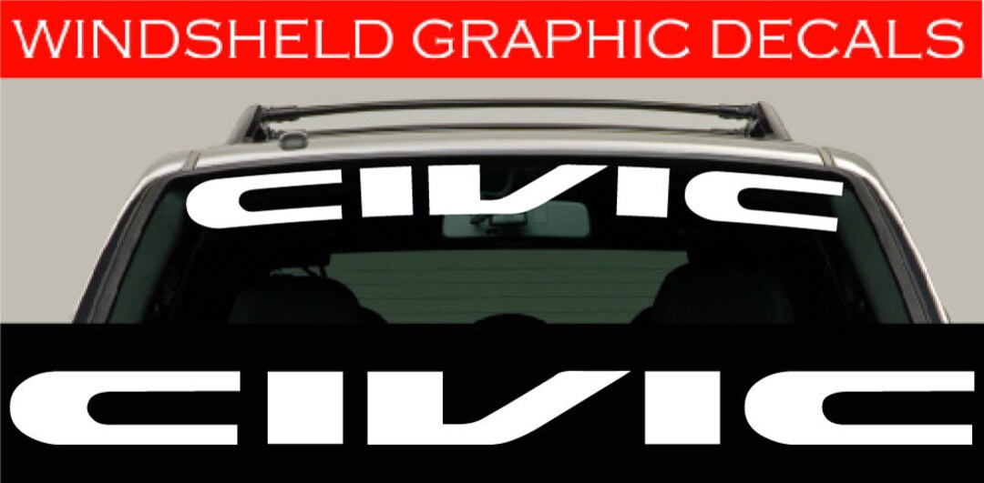 Honda Civic Windshield Banner Windshield Decal Windshield Sticker - Etsy