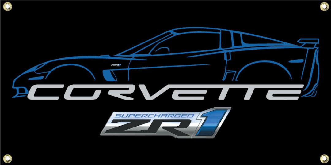 Corvette C6 ZR1 Silhouette Vinyl Wall Banner - Etsy UK