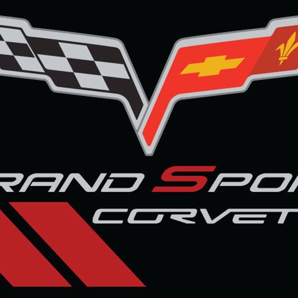 Corvette Cross Flags Svg - Etsy