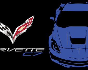 Corvette C7 Silhouette - Etsy