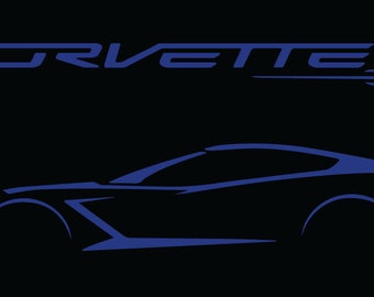 Corvette C7 Silhouette - Etsy