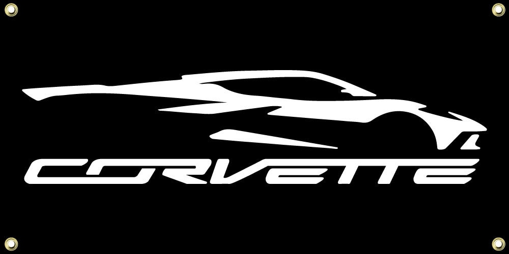 Corvette C8 Silhouette Vinyl Wall Banner - Etsy Canada