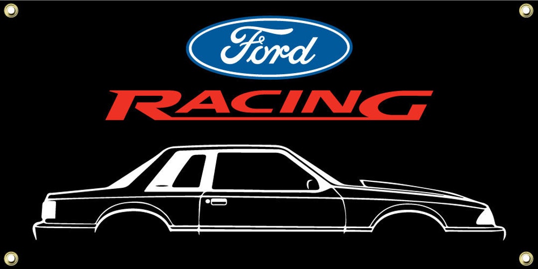Ford Mustang 5.0 Foxbody Notch Back Ford Racing Vinyl Wall Banner - Etsy