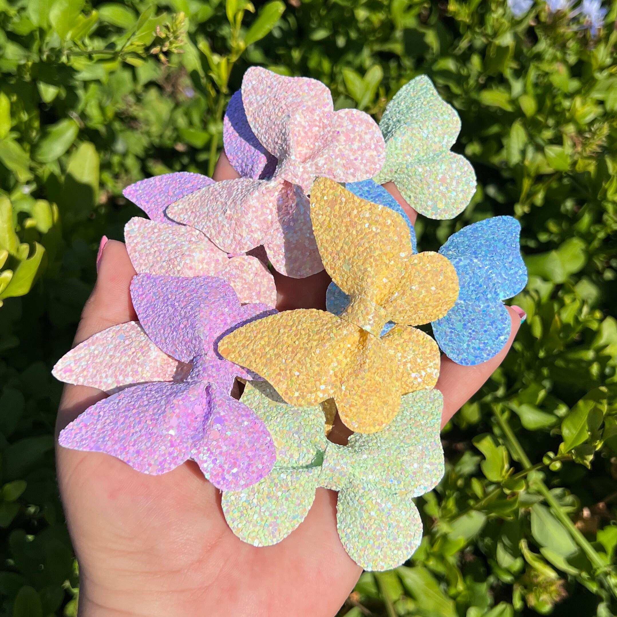 Butterfly Glitter Bows Spring Hair Accessories Butterfly - Etsy