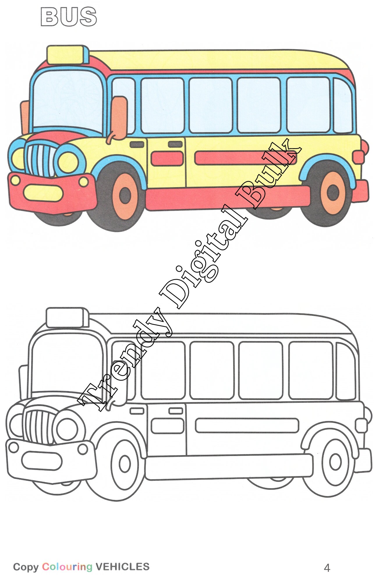 Printable Vehicles Coloring Pages |ship, Car, Bus, Bicycle, Airplane ...