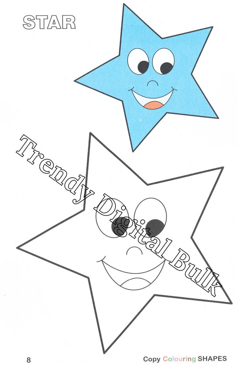 Printable Shapes Coloring Pages | Fun Kids Activity (instant Download ...
