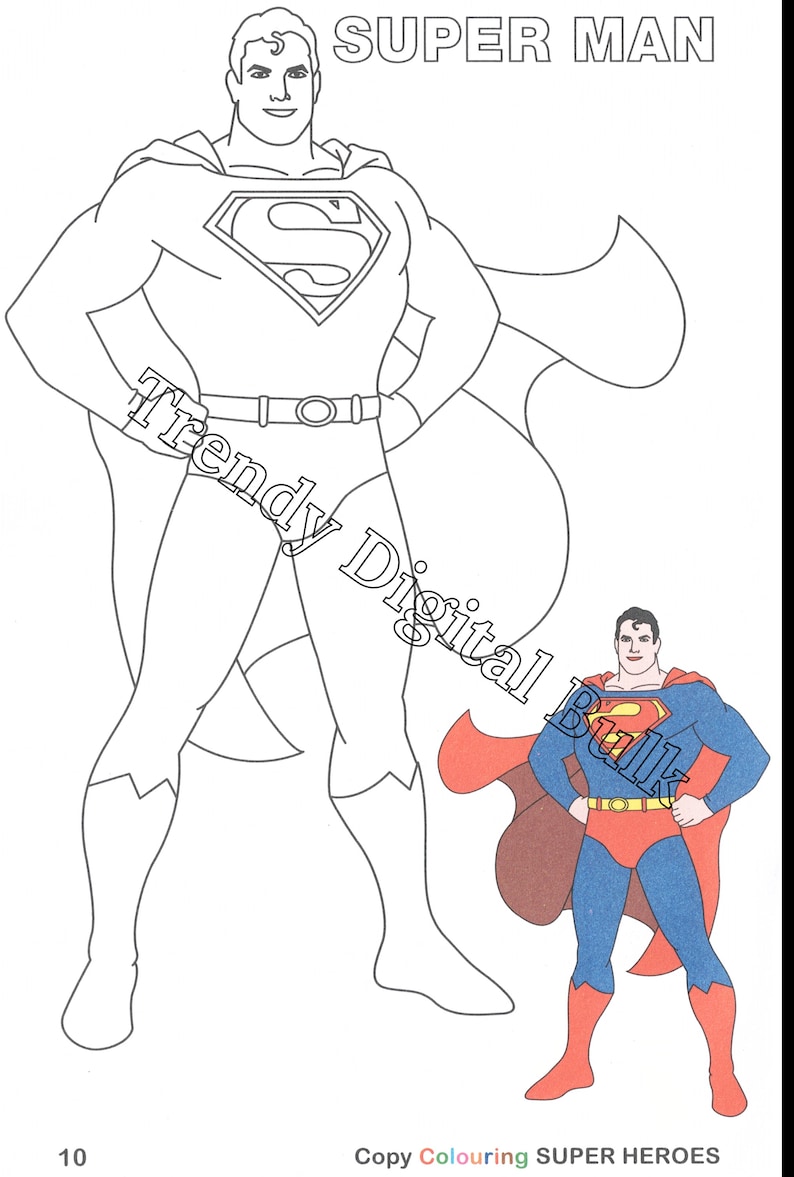 Printable SUPERHERO Coloring Pages | Legendary Heroes | Earth's ...