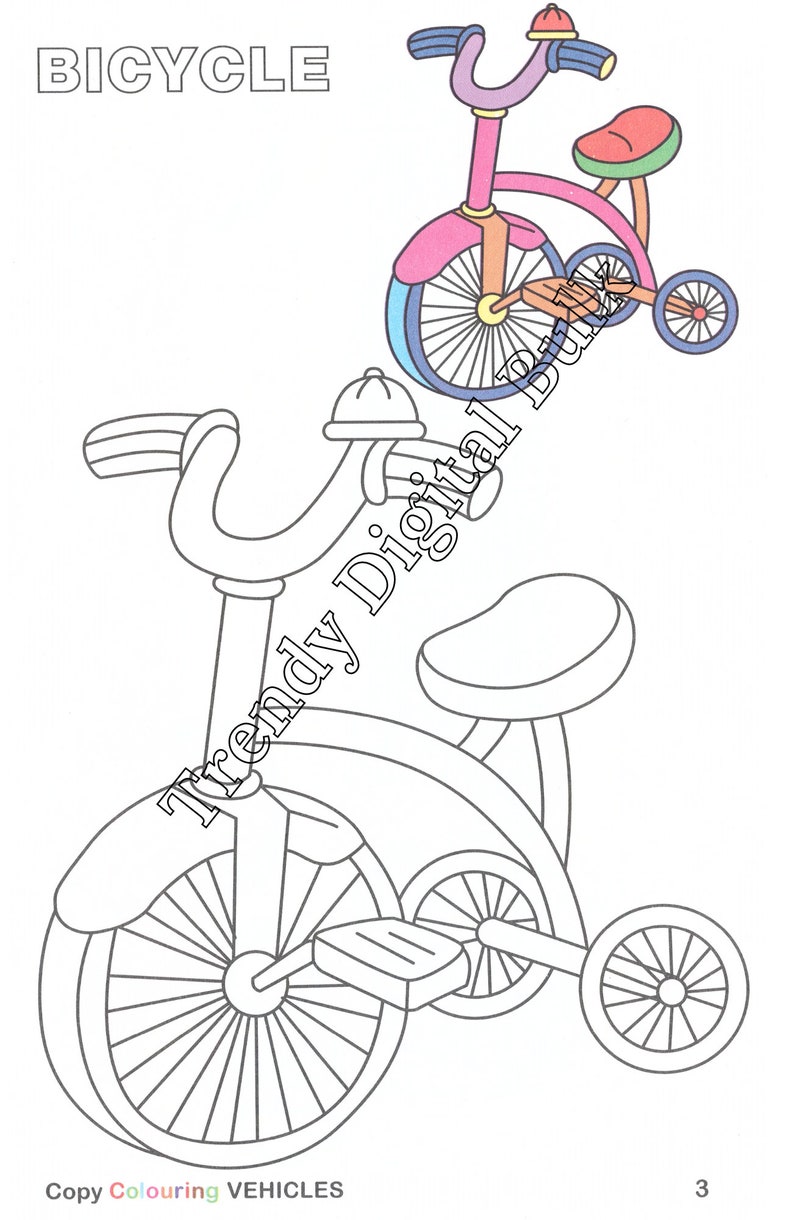 Printable Vehicles Coloring Pages |ship, Car, Bus, Bicycle, Airplane ...
