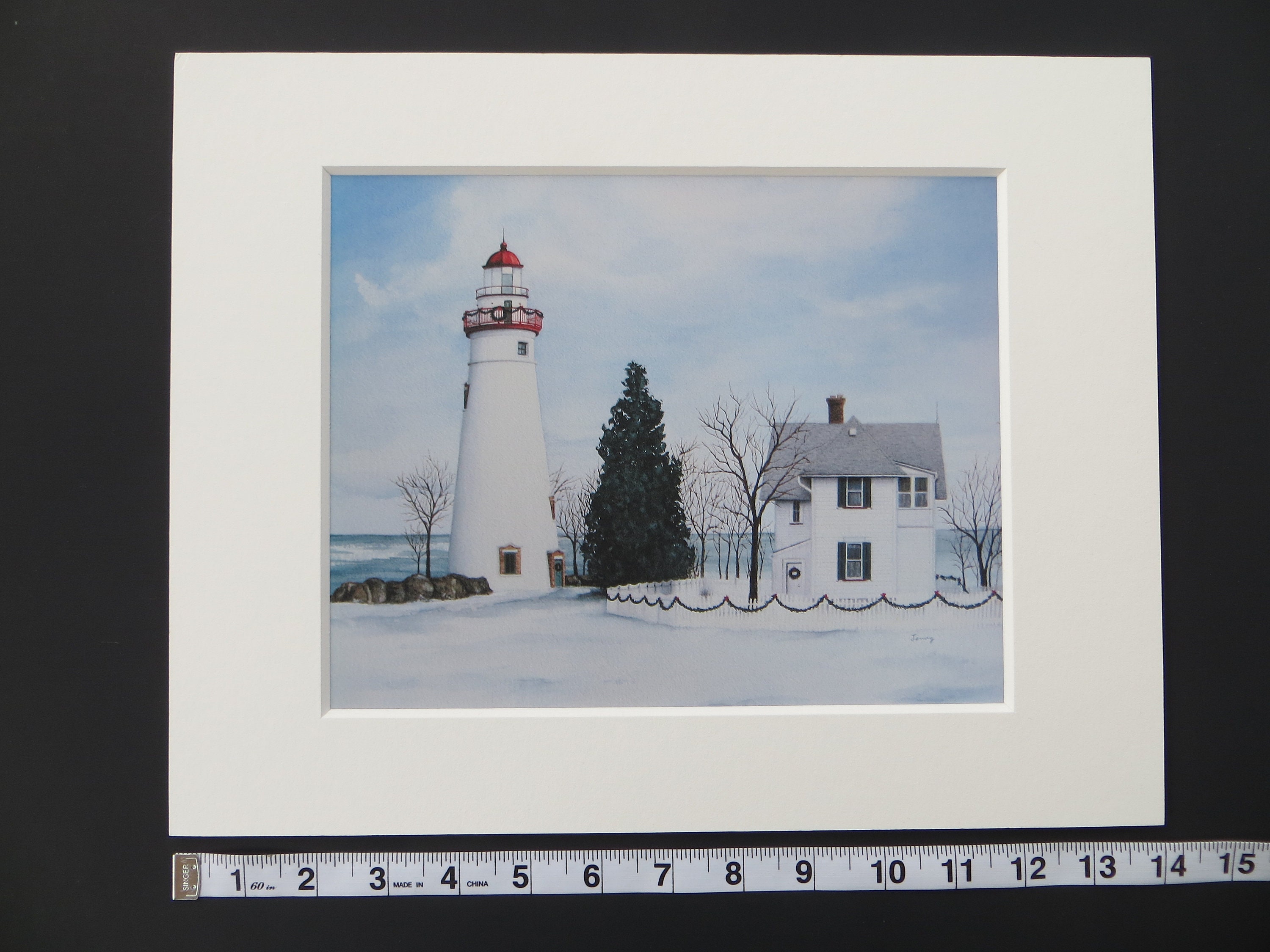 Marblehead Lighthouse Watercolor Painting Print - Etsy