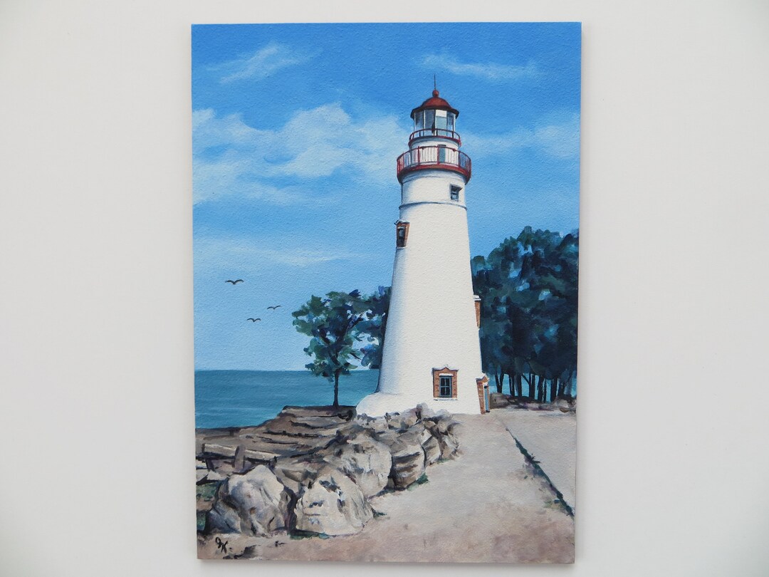 Marblehead Lighthouse Original Painting - Etsy