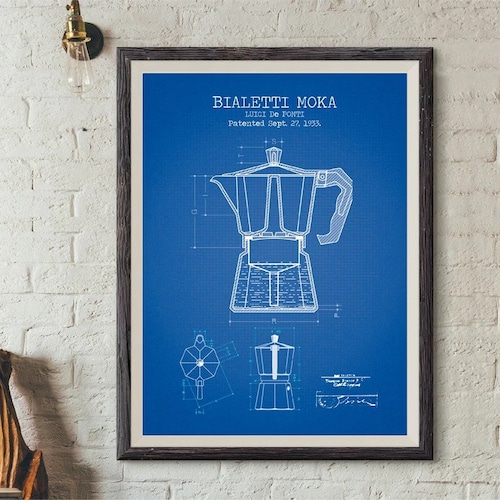 Bialetti Moka Pot Patent Poster Moka Express Blueprint - Etsy