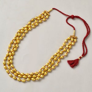 Gold Plated Dholki Mala: Indian Bormala Necklace - Etsy