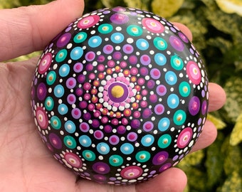 Hand Painted Mandala Canvas - Etsy