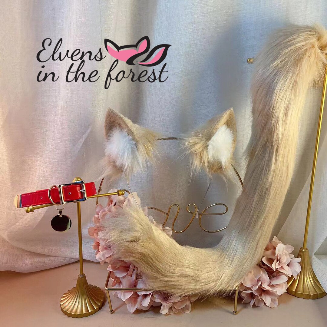 Cat Girl Tail Cat Ears And Collar Cosplay Butt Plug Etsy