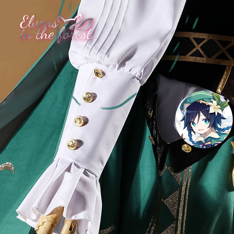 Genshin Impact Venti COSPLAY Costume-keli Buff Wig-anime Girl - Etsy