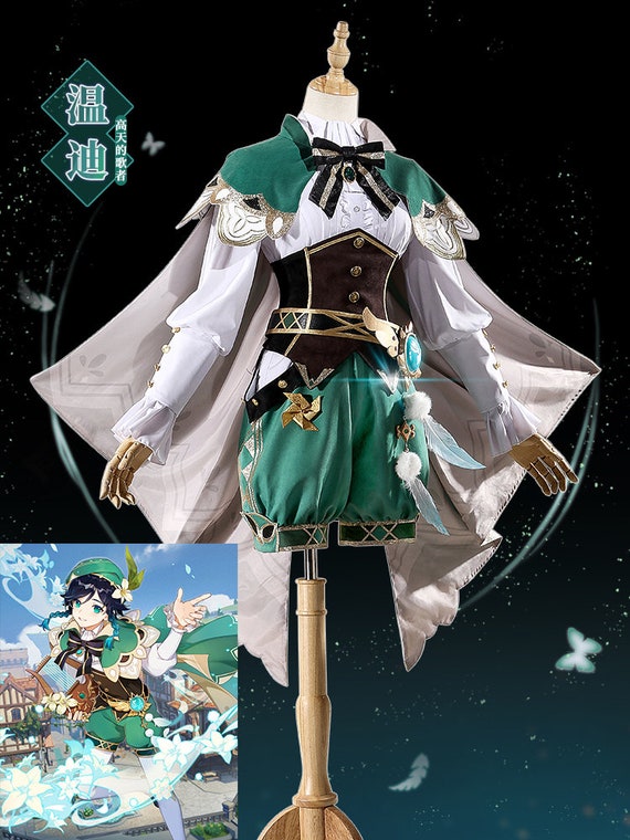 Genshin Impact Venti COSPLAY Costume-keli Buff Wig-anime Girl - Etsy