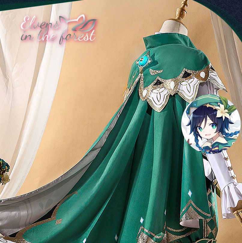 Genshin Impact Venti COSPLAY Costume-keli Buff Wig-anime Girl - Etsy
