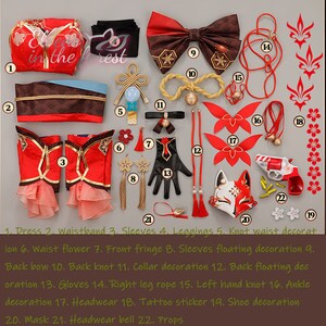 Honkai: Star Rail Hanabi's Full Set Cosplay Costume Decoration, Hanabi ...