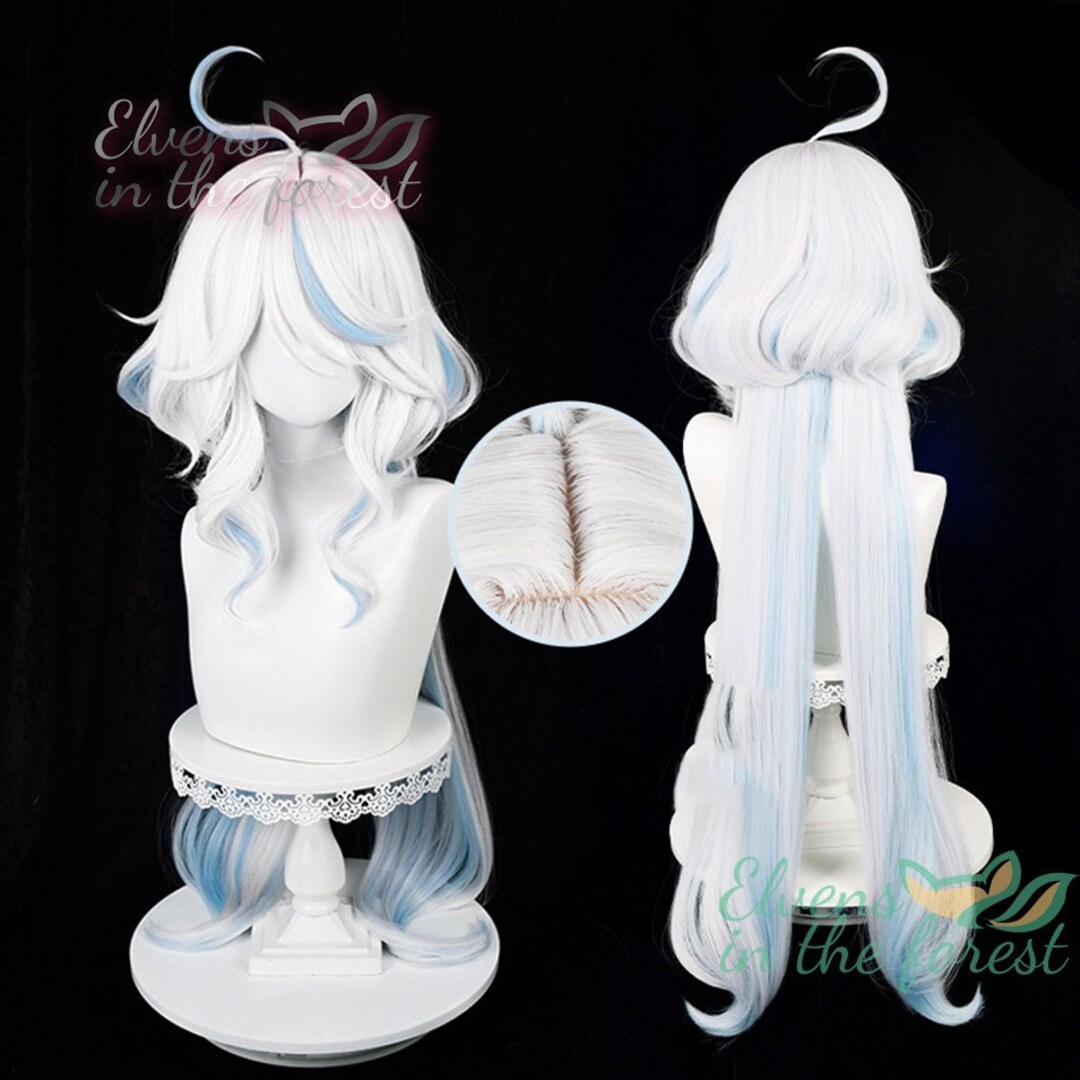 Genshin Impact Furina Silver White Role Playing Wig Focalors Wig Long ...