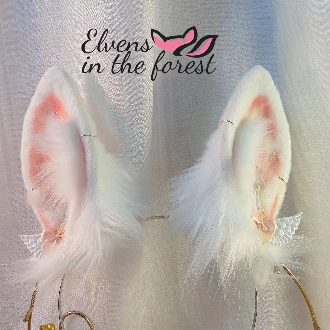 Jade Rabbit Tail White Rabbit Ears and Collar-cosplay-butt - Etsy