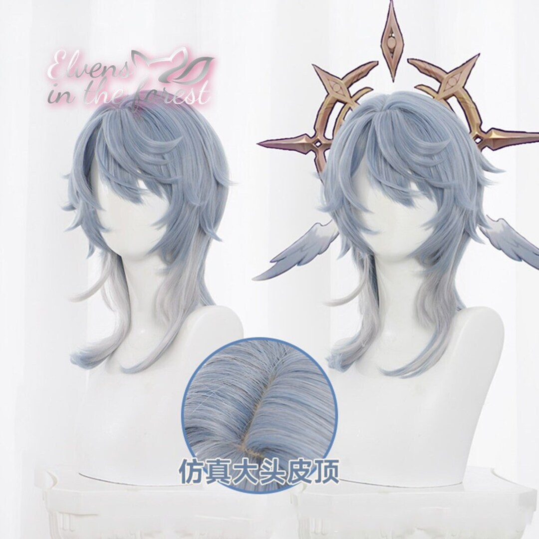 Honkai: Star Rail Sunday Wig Reddish Sliver/gray Cosplay Men's Wig ...