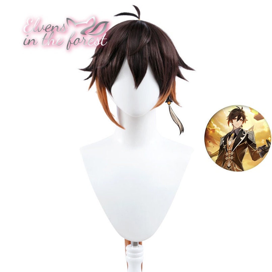 Genshin Impact Zhongli Wig-genshin Wig-genshin COSPLAY Wig-anime Exhi ...