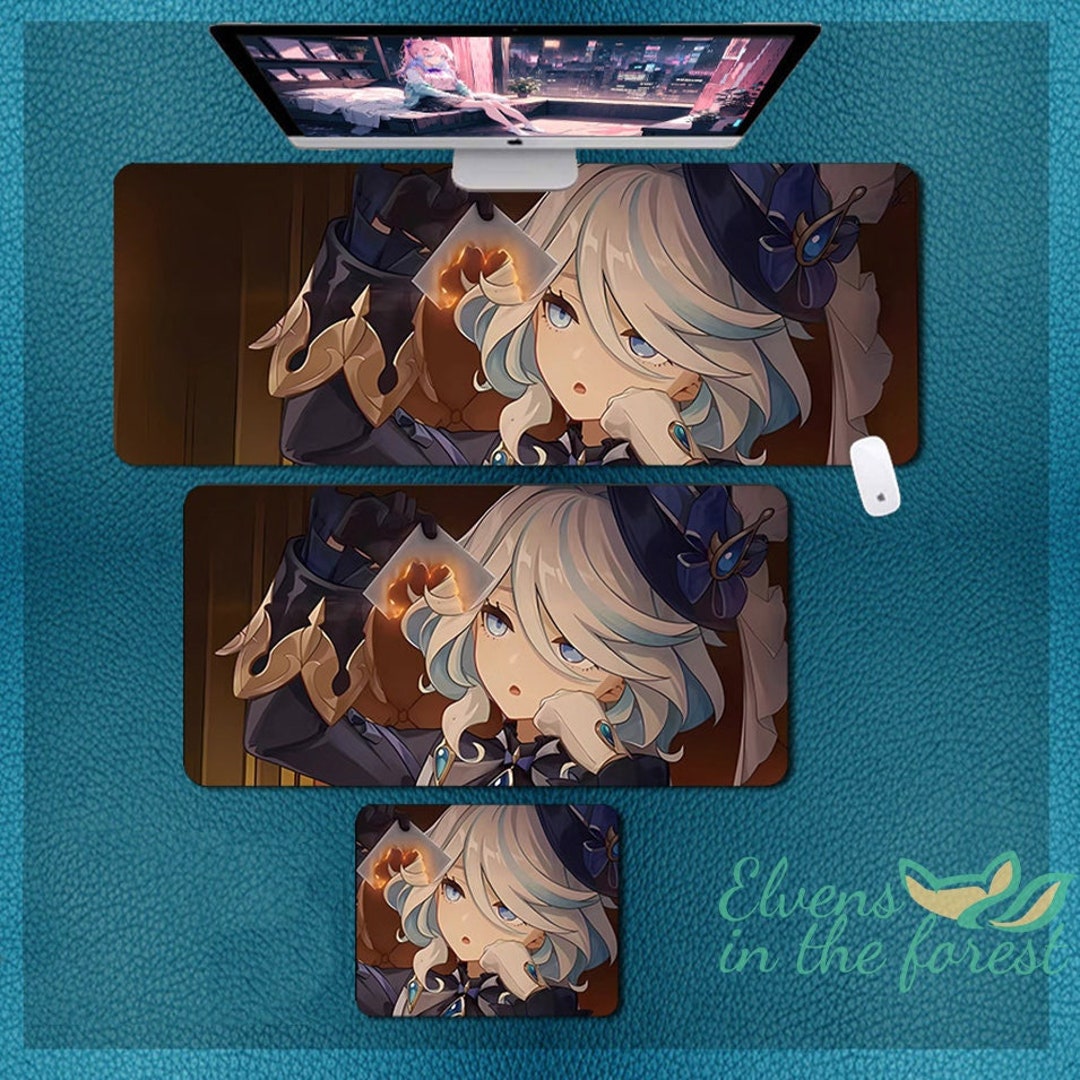 Genshin Impact Furina Mouse Mat Super Large Lock Focalors Game Keyboard ...