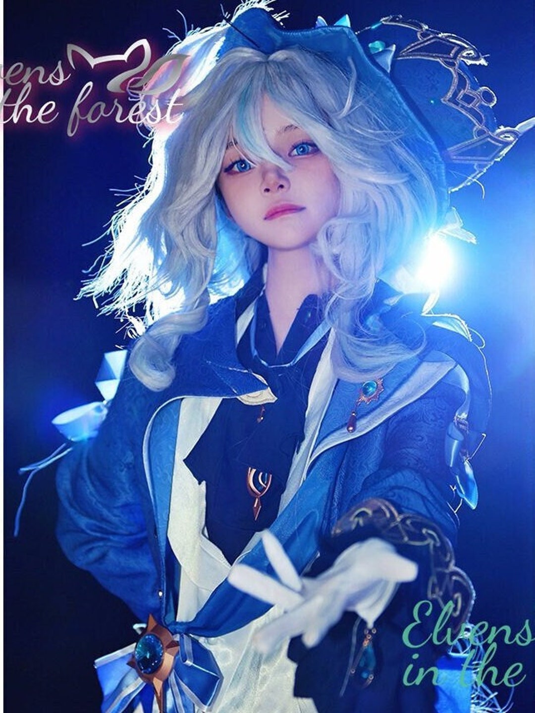 Genshin Impact Furina Full Set of Role-playing Costumes Focalors Black ...