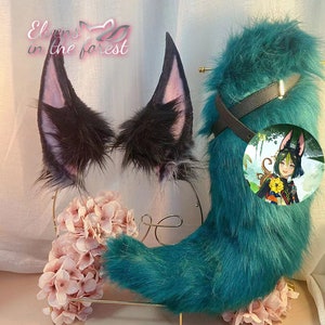 Genshin Impact Grass Tinari-cosplay Costume-dark Green Wig-game Full ...