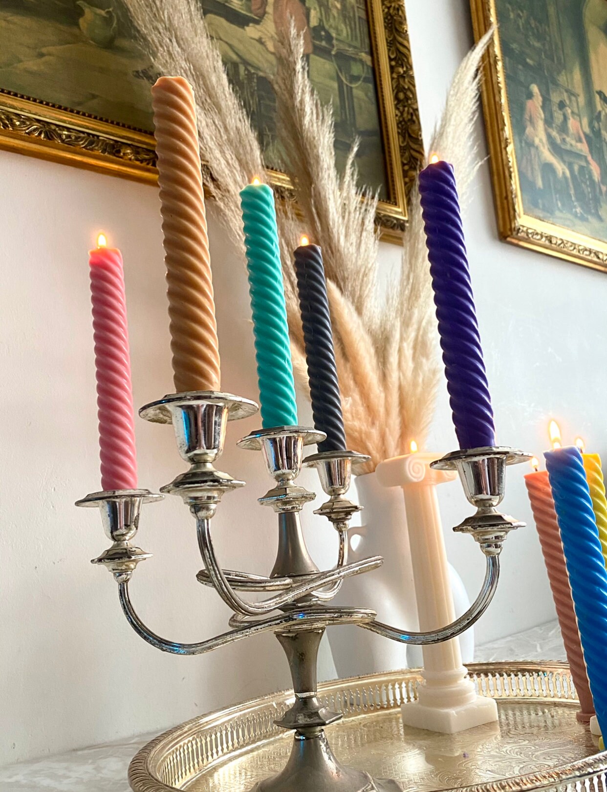 Twisted Solomonic Column Candles Pack of 2 Spiral Candles - Etsy