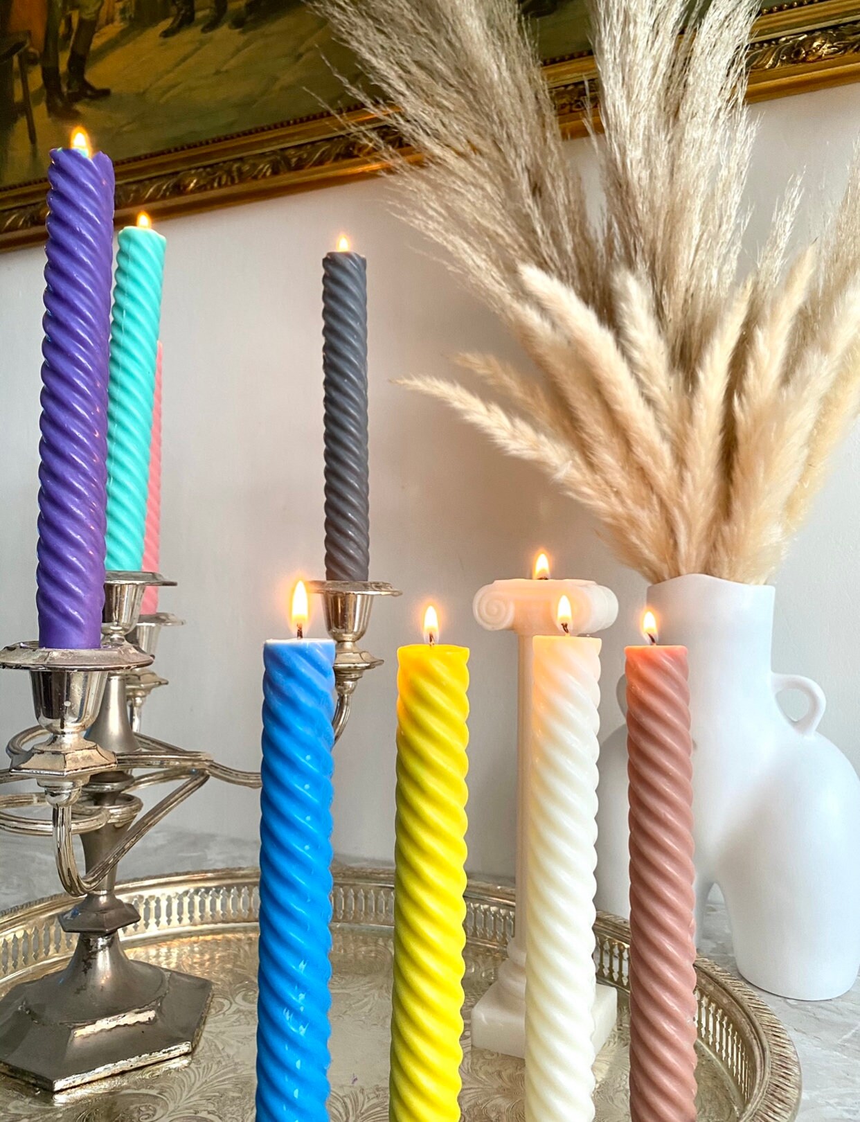 Twisted Solomonic Column Candles Pack of 2 Spiral Candles - Etsy