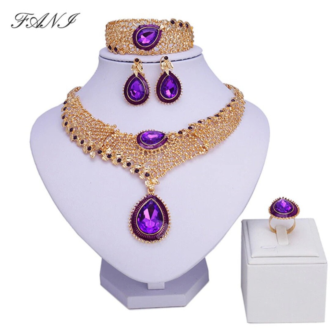 Fashion African Jewelry Sets Women Costume Nigerian Wedding Jewelry Set ...