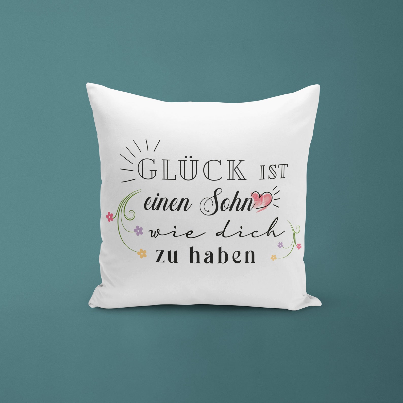 Kissen mit Spruch Glück ist einen Sohn wie dich zu - Etsy.de