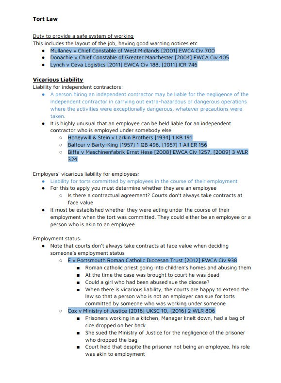 Tort Law (LLB Law) Complete Lecture Notes - Etsy Tort Law (LLB Law) Complete Lecture Notes - Etsy