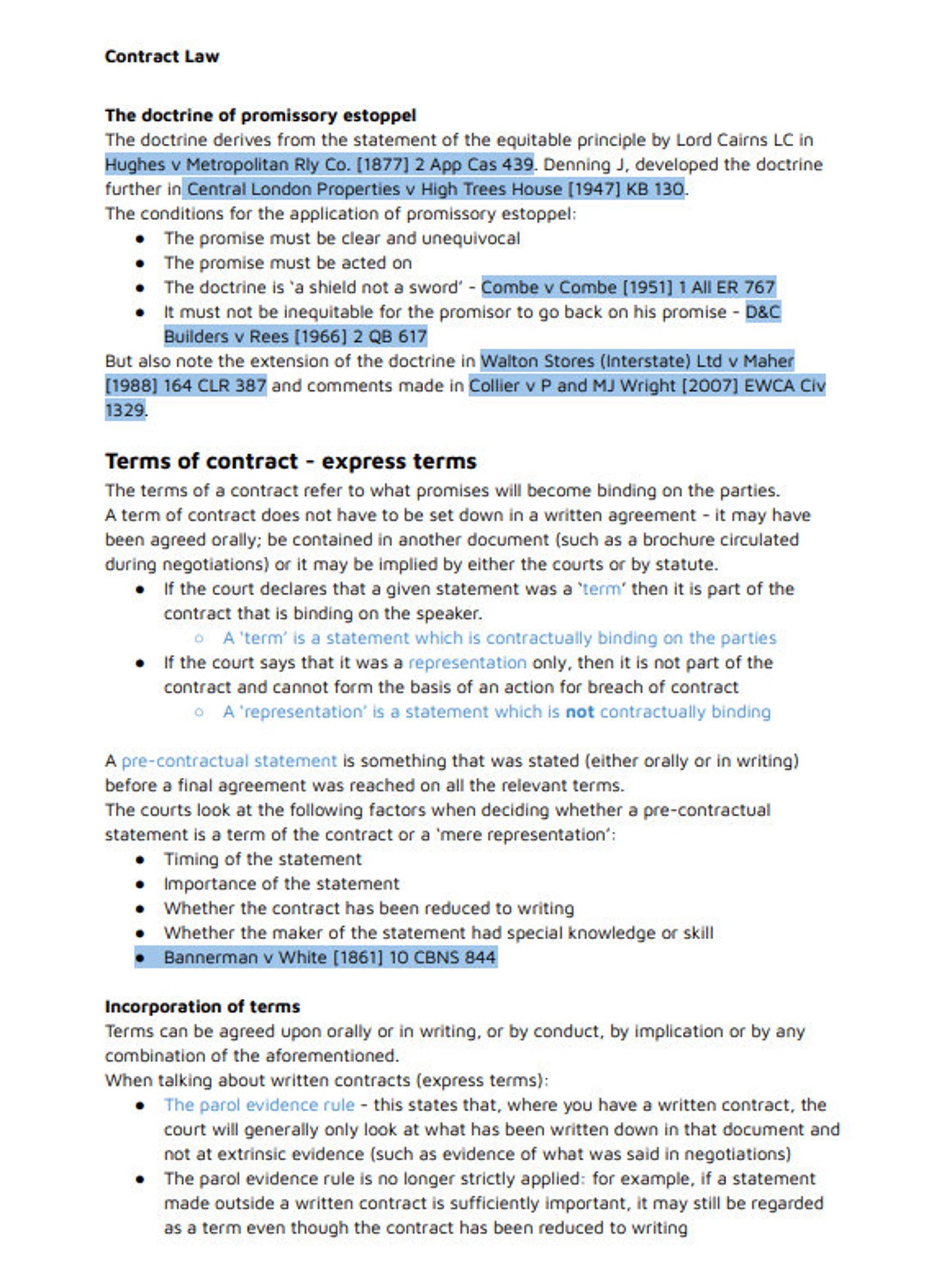 Contract Law (LLB) Complete Lecture Notes - Etsy UK Contract Law (LLB) Complete Lecture Notes - Etsy UK