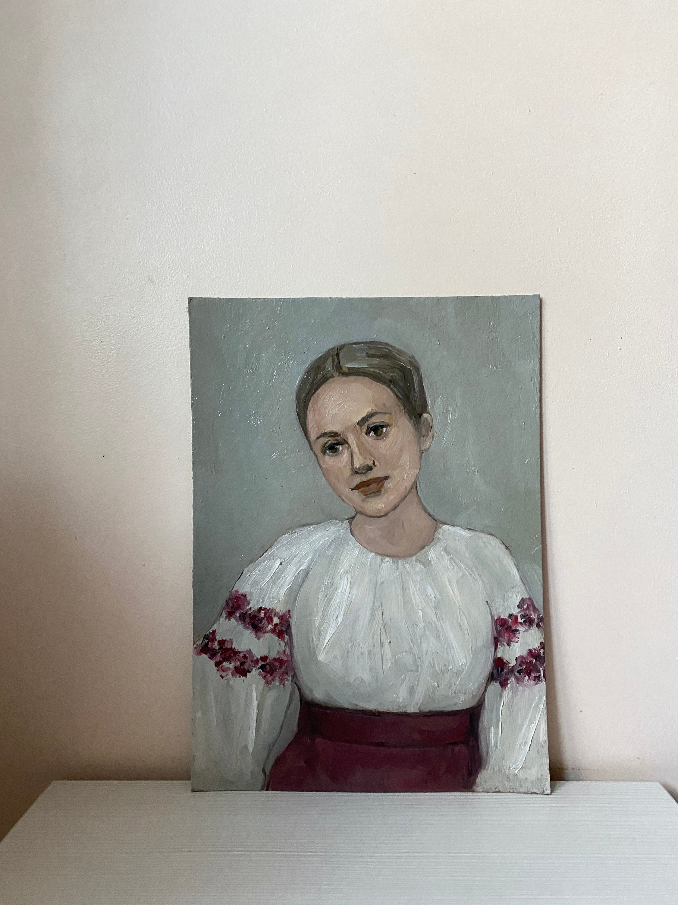 Portrait of Ukrainian Girl Oil Painting Beautiful Woman in - Etsy